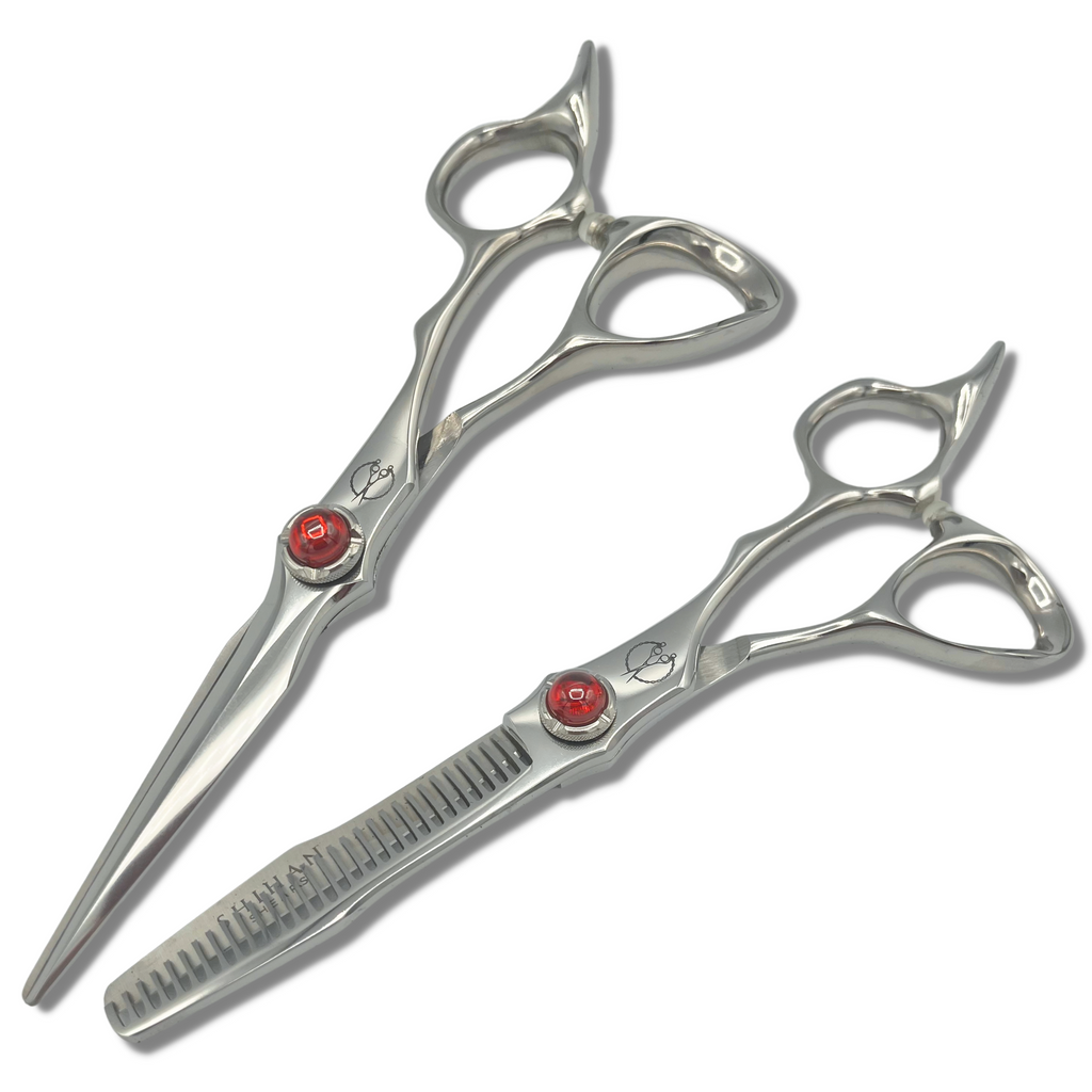 5.5 Inch Steel Hair Shears Set Red Moon – Shihan Shears